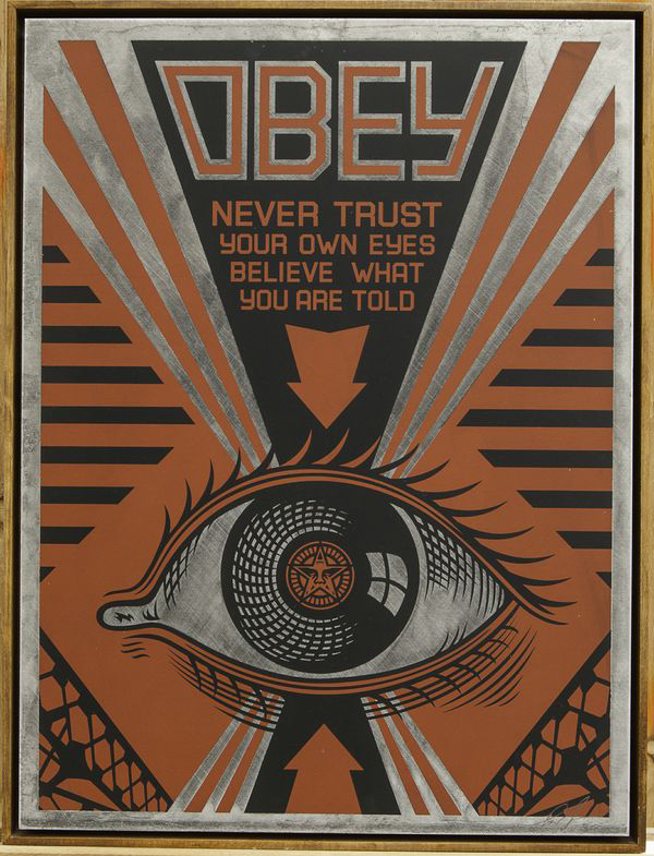 Works by 'Obey' artist Shepard Fairey on view in Greenwich gallery