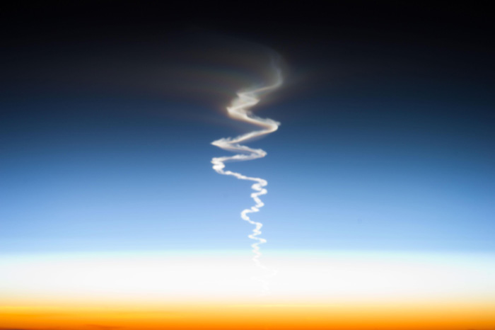 Astronauts capture mystery cloud collapsing into atmosphere