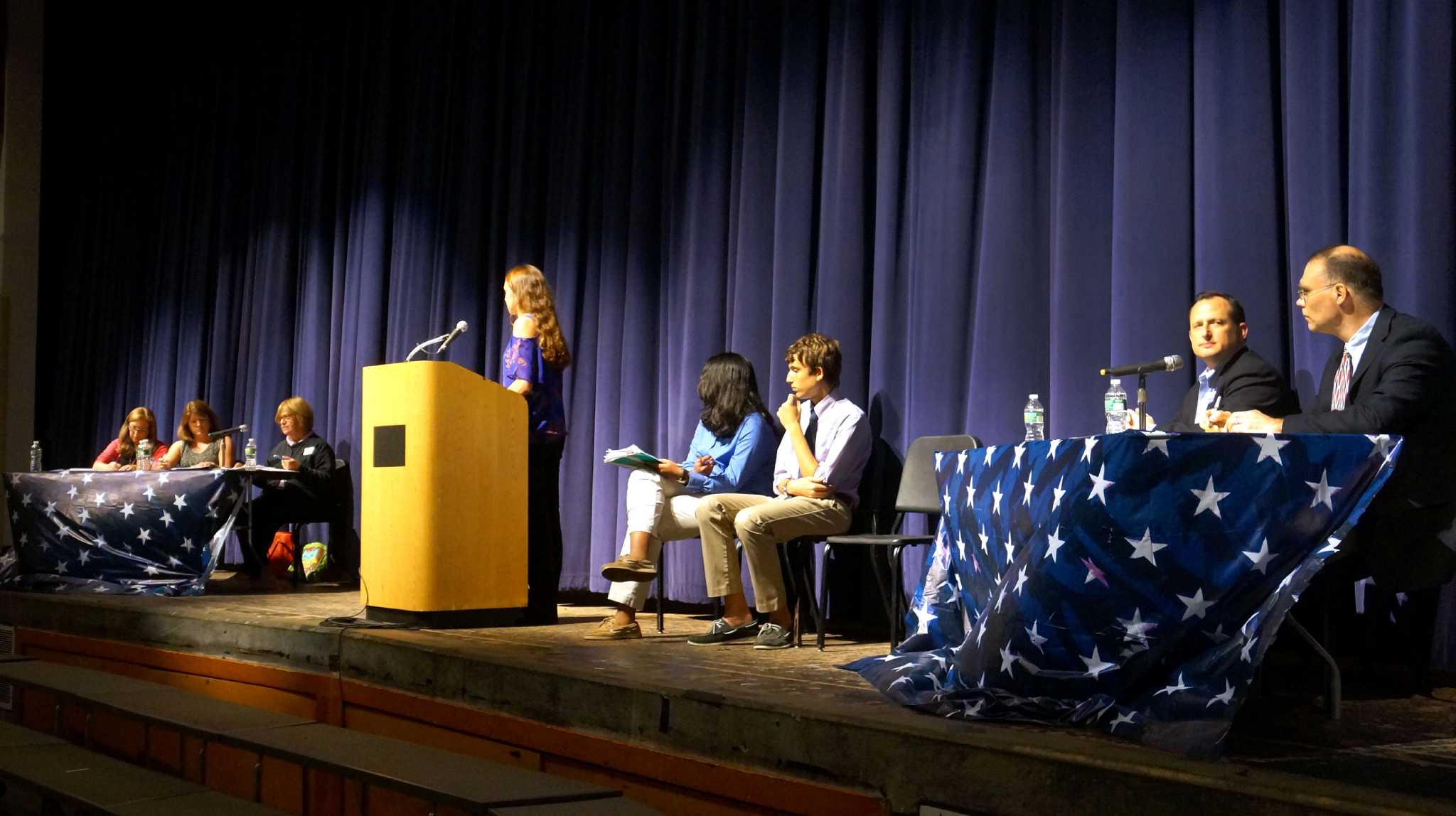 Bullying, redistricting topics at debate