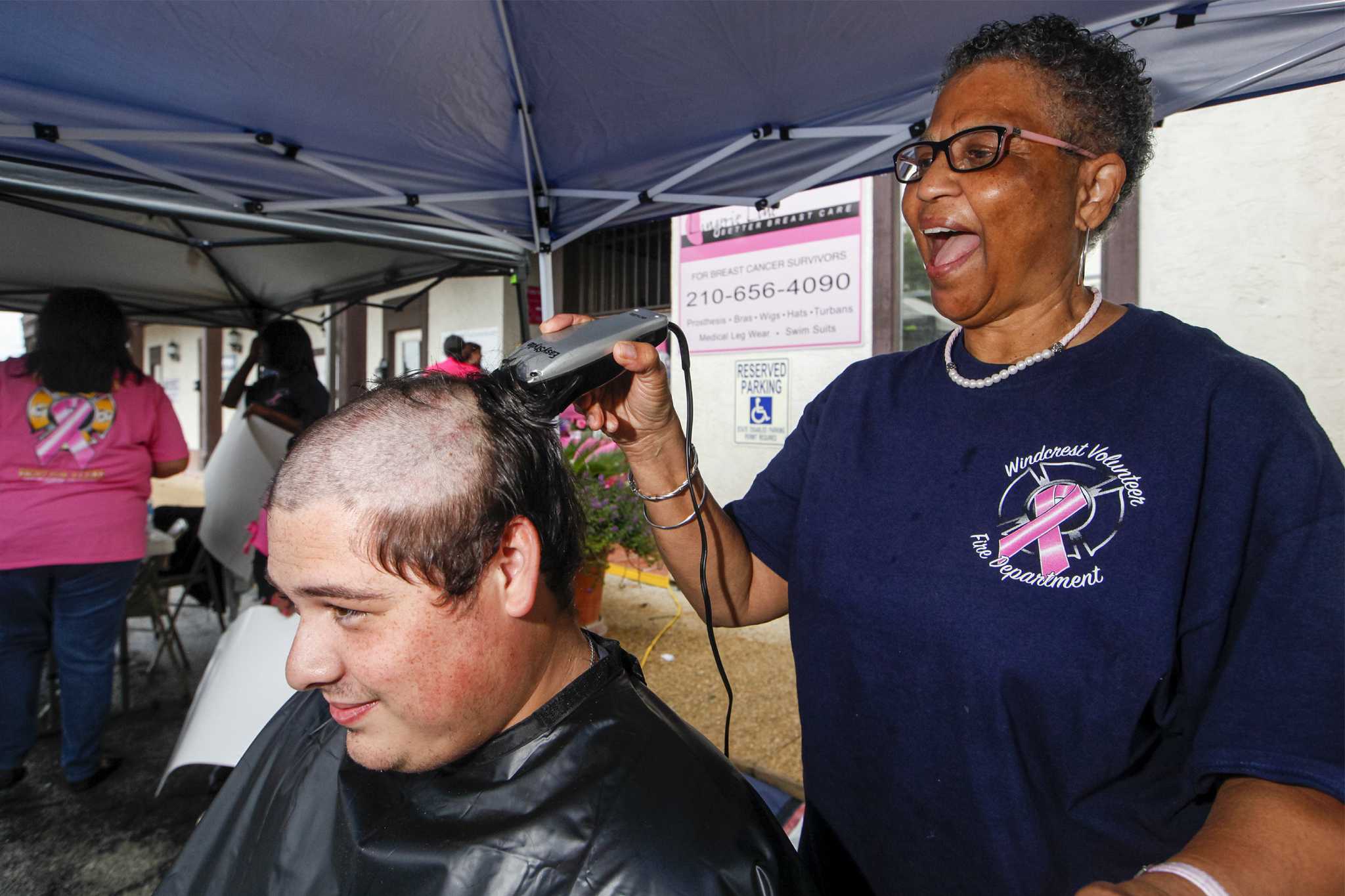 Firefighter hair hits floor in 'Bald' event