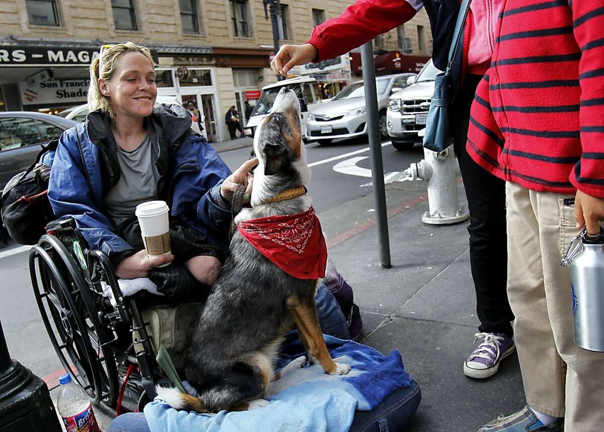 The city's panhandlers tell their own stories