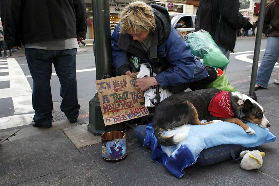 The city's panhandlers tell their own stories