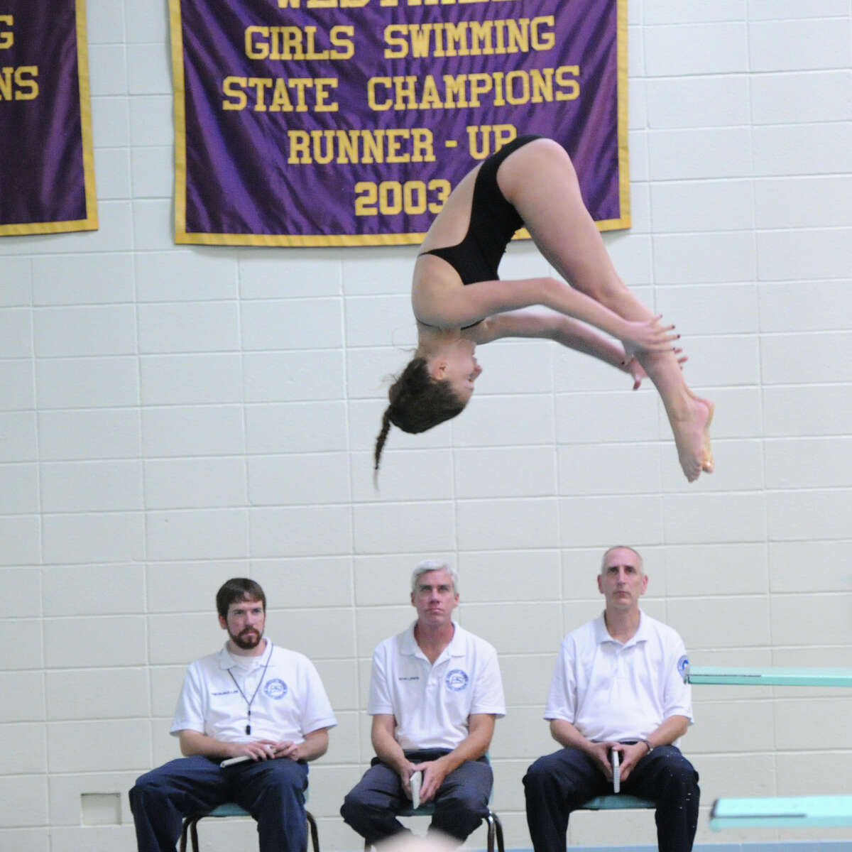 Westhill's Rachel Burston repeats as FCIAC diving champ