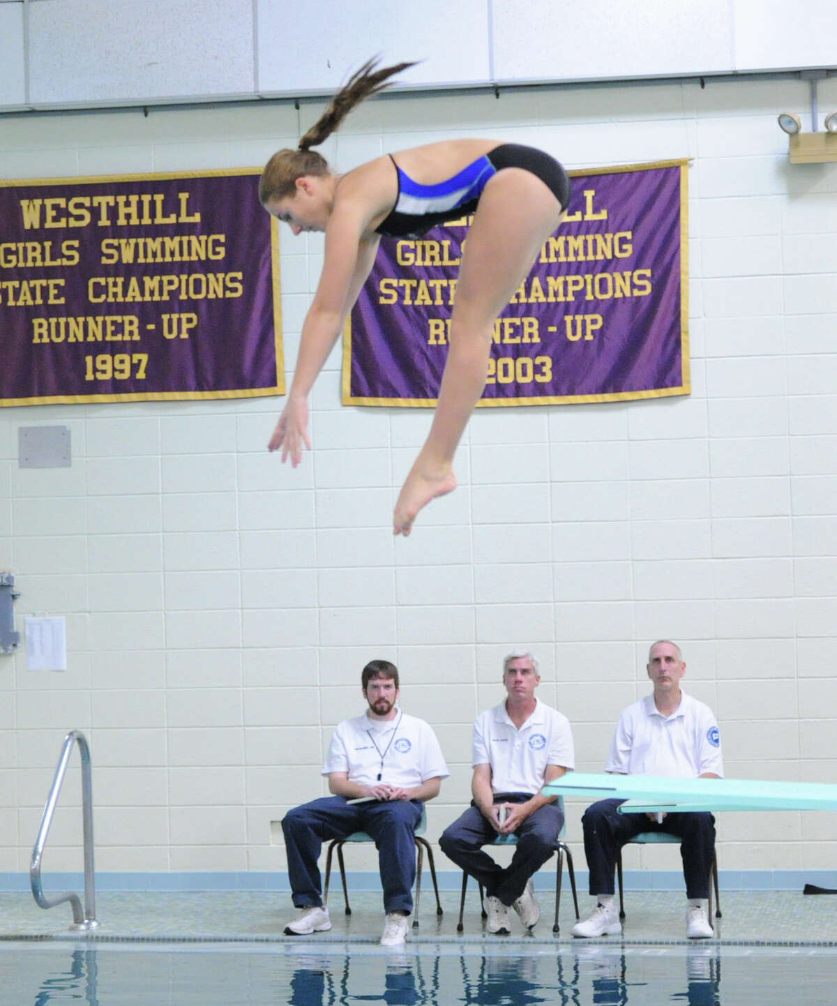 Westhill's Rachel Burston repeats as FCIAC diving champ