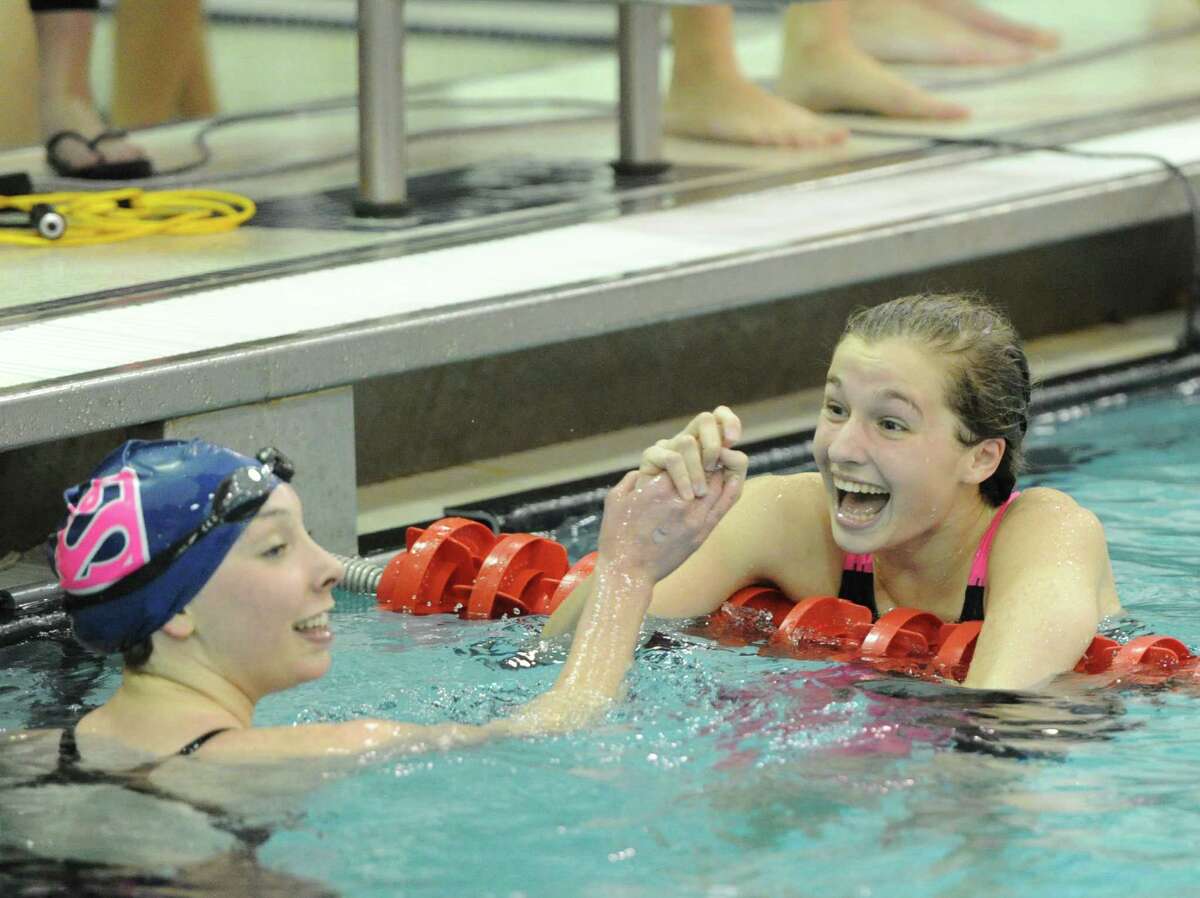 Abel and Bullock shine at girls swimming FCIAC's