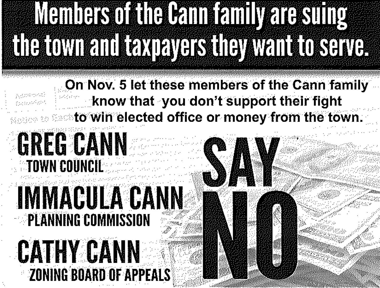 Dems steamed over Cann 'lawsuit' fliers