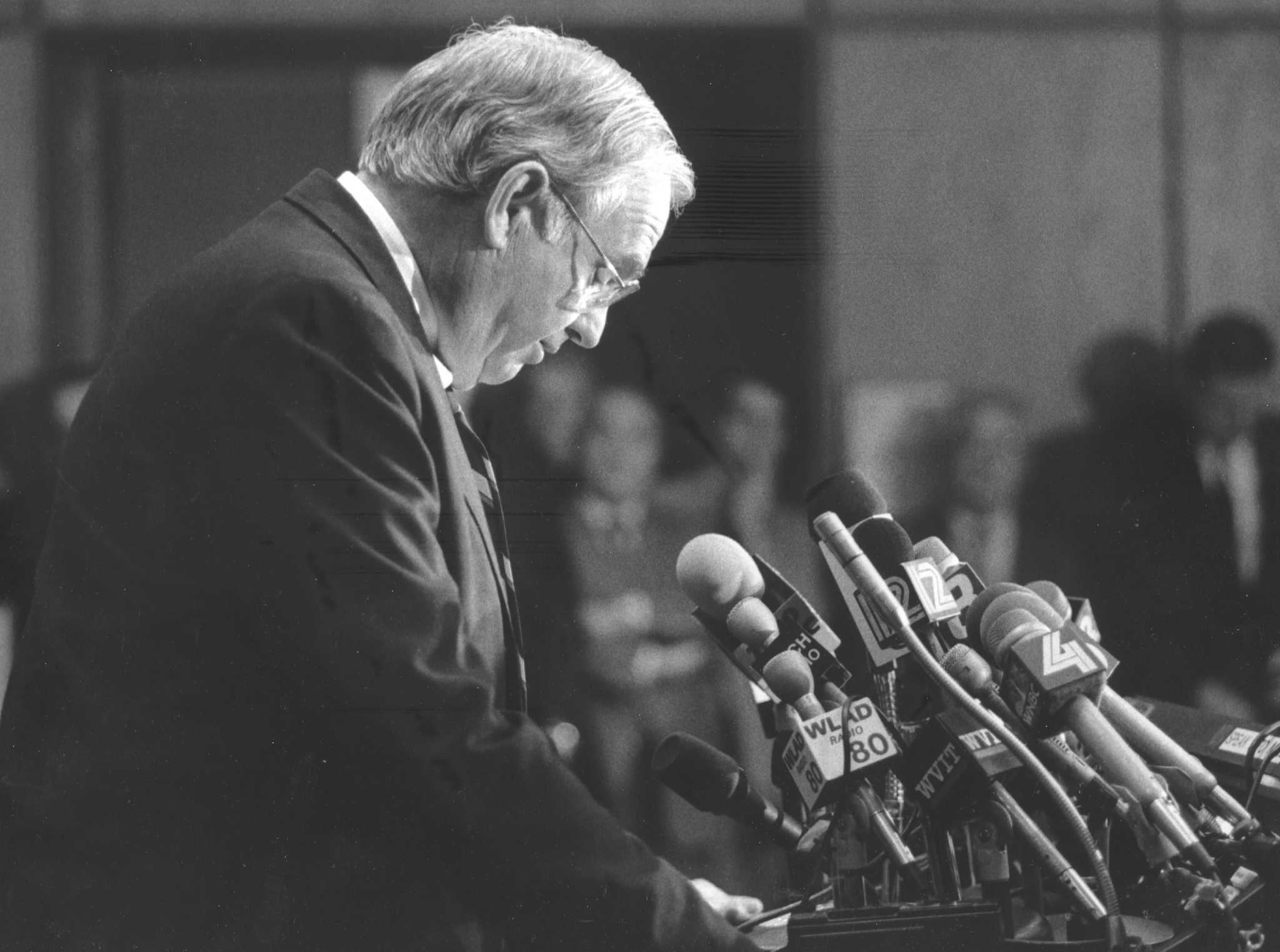 From the archives -- Weicker says goodbye
