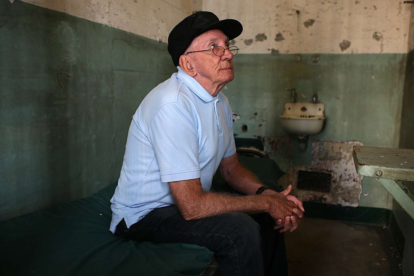 Old ex-con back at the Rock, telling prison stories