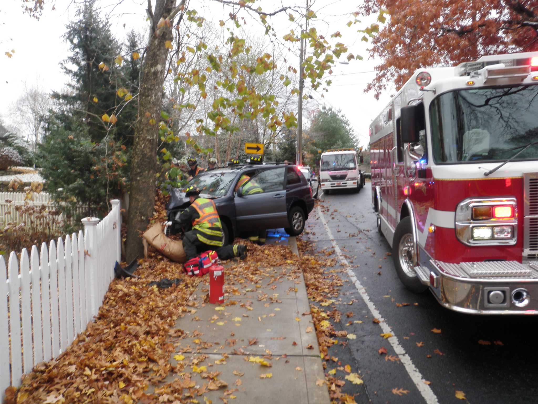 Driver crashes SUV into a tree
