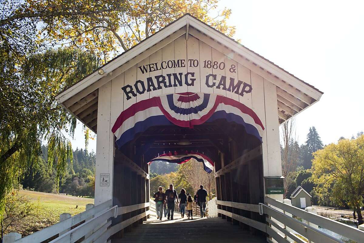 Roaring Camp Holiday Lights trains