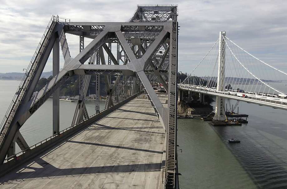 Demolition of old Bay Bridge span months behind schedule - SFGate