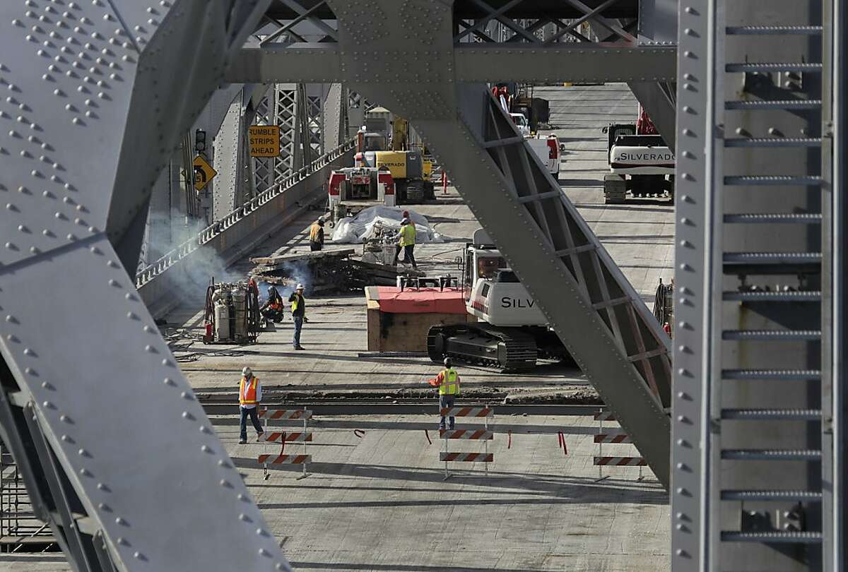 Demolition crews start chipping away at old Bay Bridge