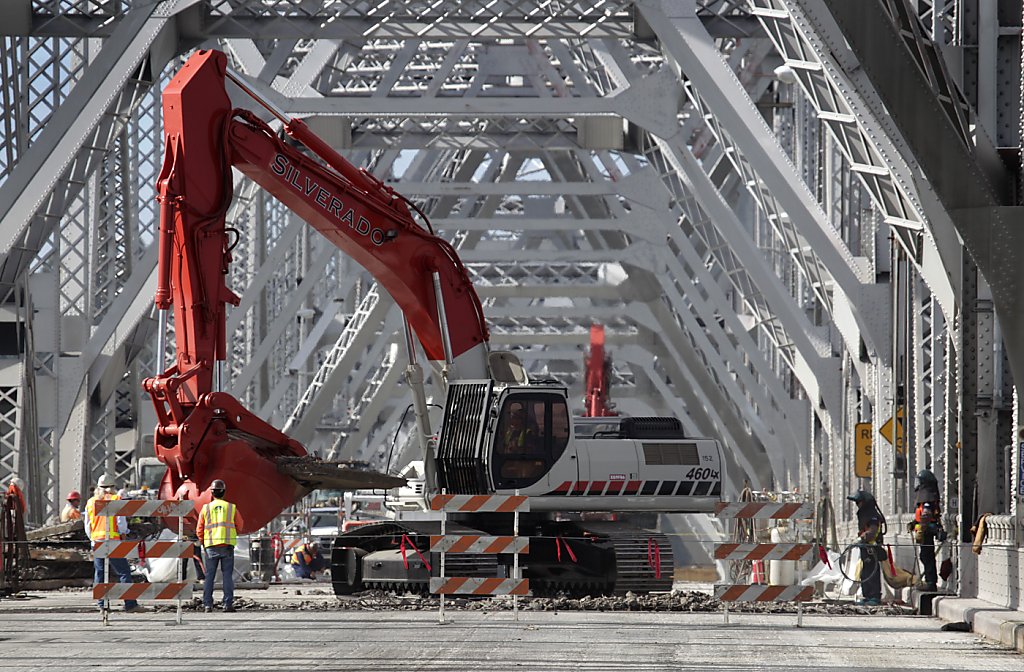 Demolition of old Bay Bridge span months behind schedule