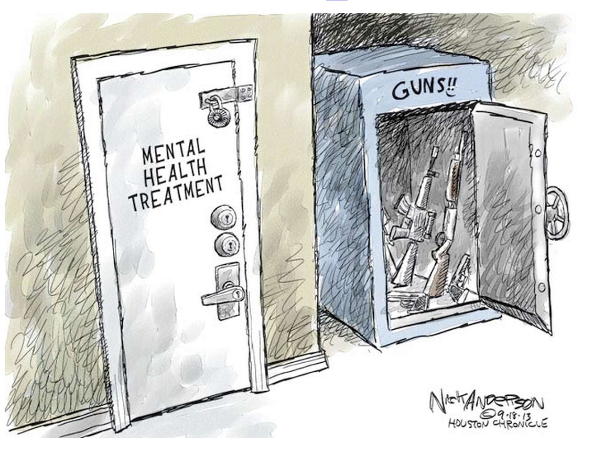 Editorial Cartoon Gun Violence Joel Pett: Gun Violence? What Gun