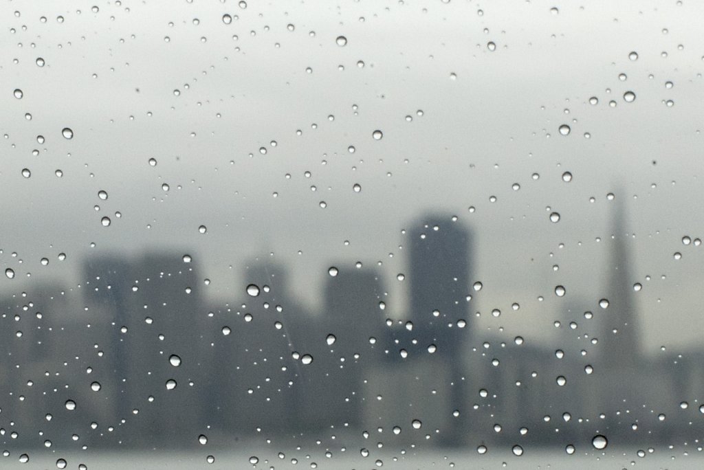 Light rain falling on parched Bay Area