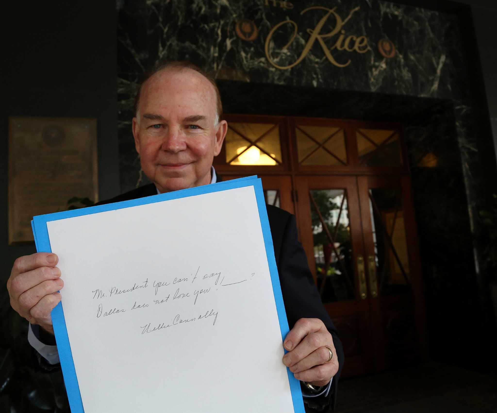 Autograph records historic words from JFK assassination