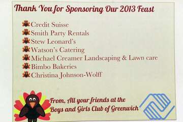 Boys & Girls Club of Greenwich annual Thanksgiving feast