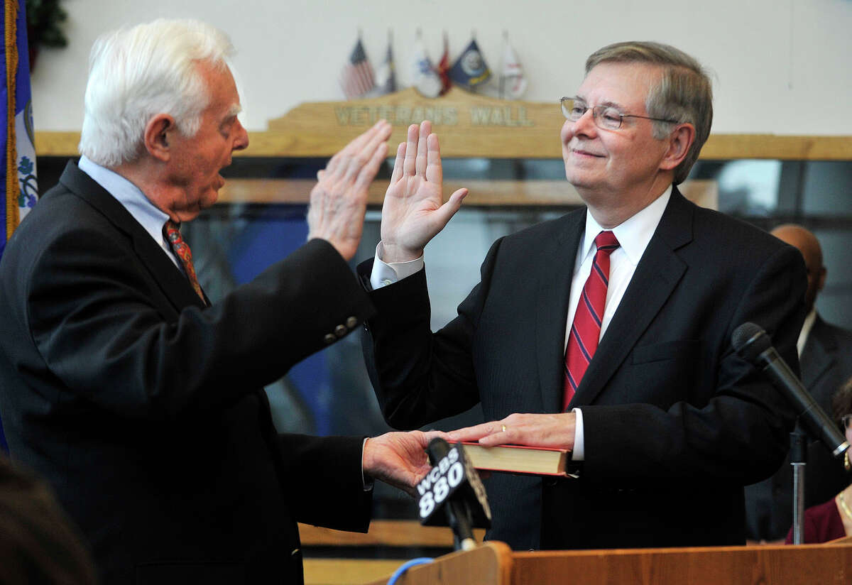 Stamford's Martin takes oath of office, again