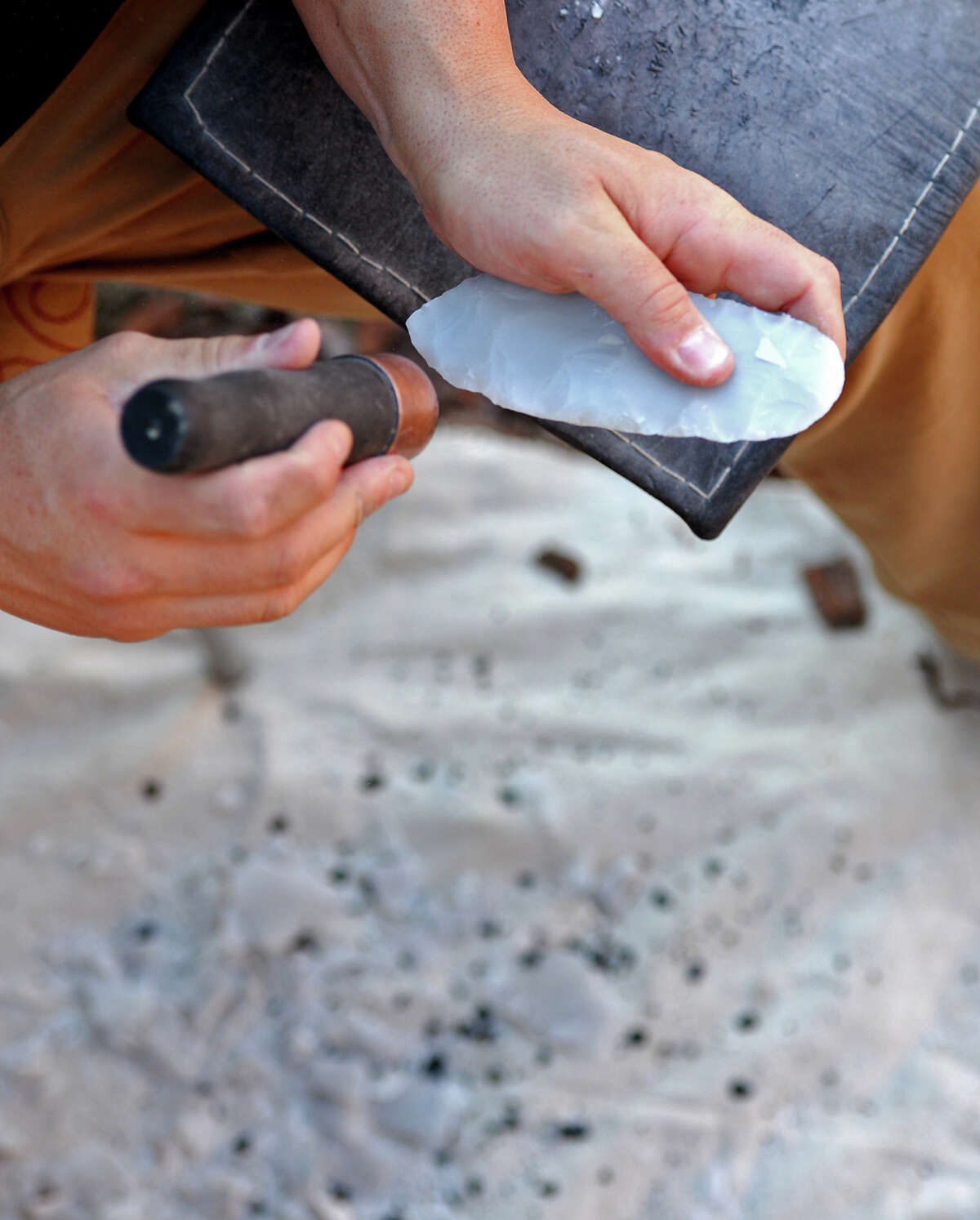 Hobbyist finds therapy in 'flint knapping'
