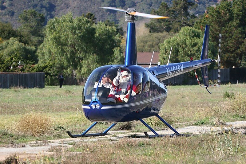 Carmel Valley awaits Santa in his helicopter