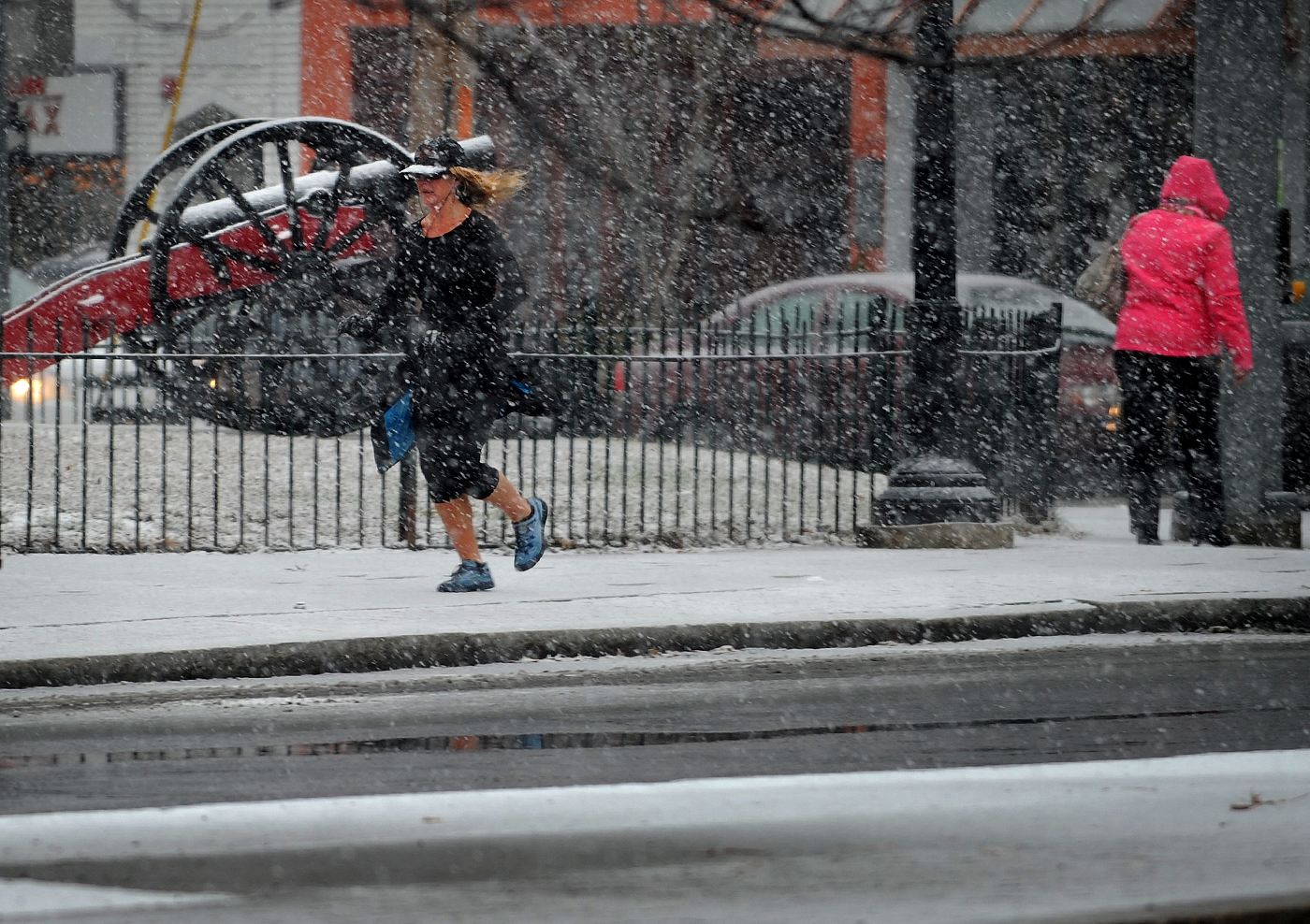 Right on time, the first snow
