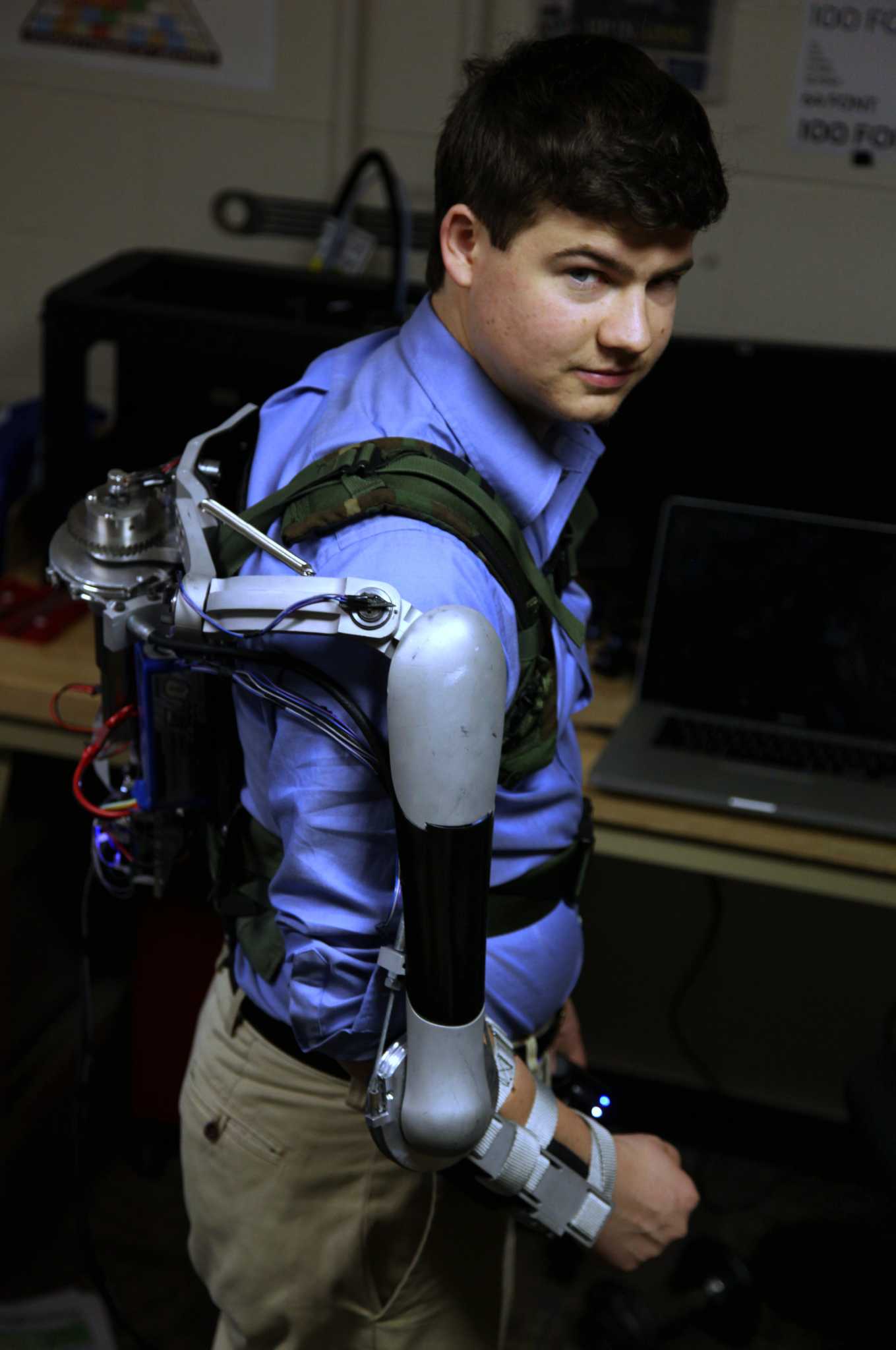 Inside the exoskeleton, is that a human or a machine?