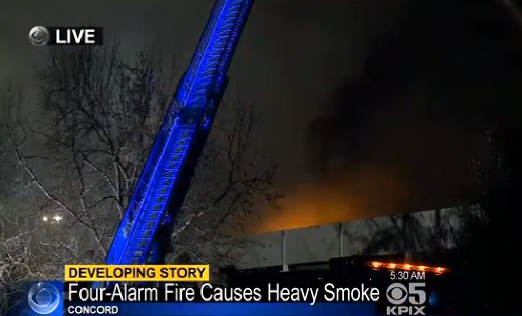 Smelly fire in Concord prompts health advisory