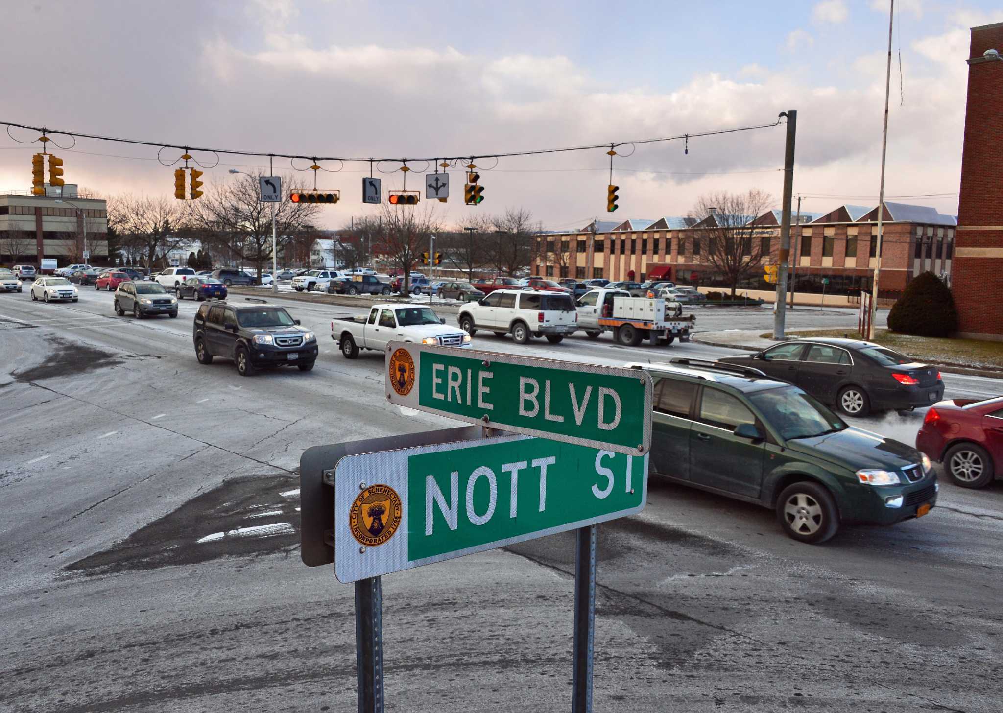 Four options for a busy intersection