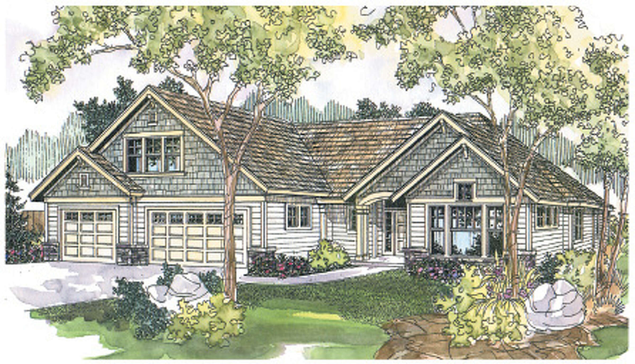 House Plans: Cauldwell a single-level rustic