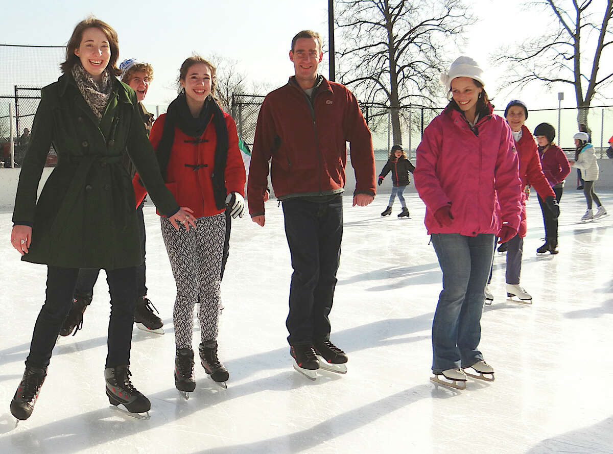 Skaters 'rink' in 2014 on Westport PAL's ice