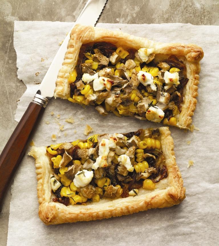 Recipe: Oyster Mushroom and Corn Tart