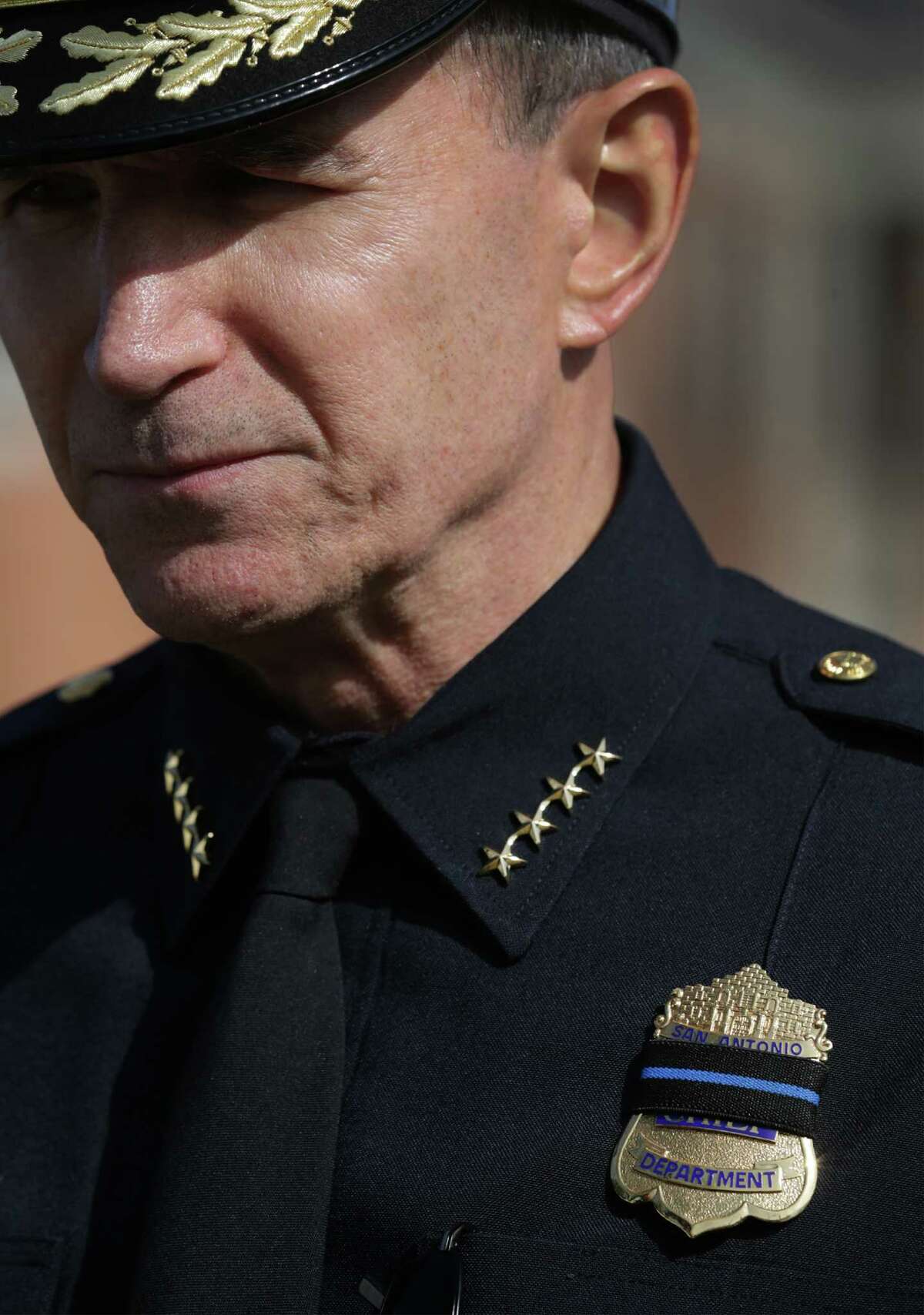 San Antonio police chief retires slain officer's badge number as he's ...