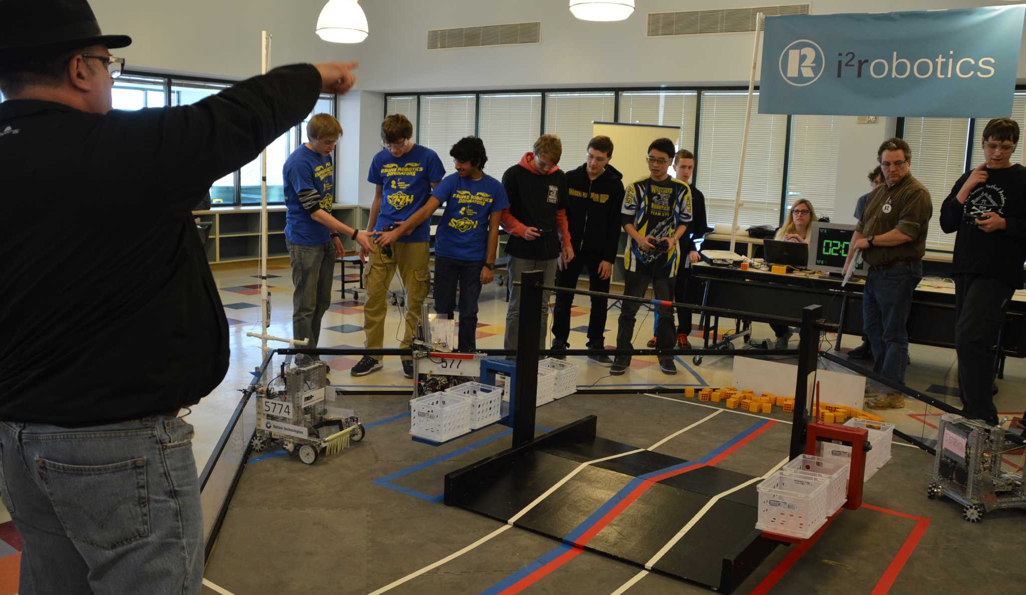 Robotics teams rock Staples in tourney tuneup