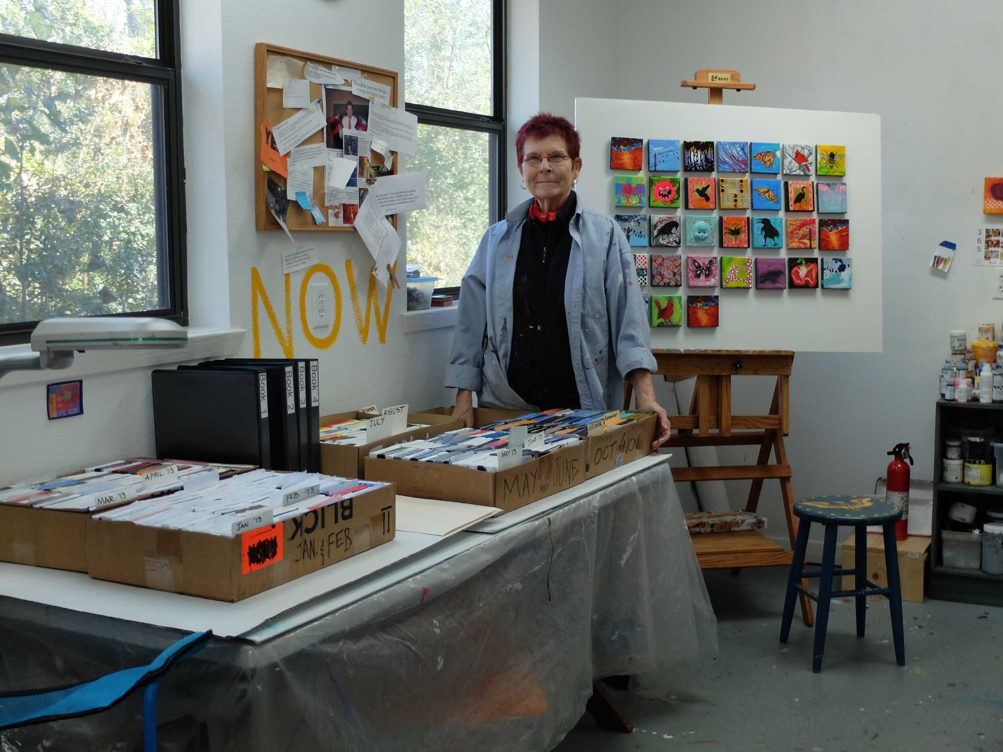 Sue Donaldson kept her vow to create a painting a day in 2013