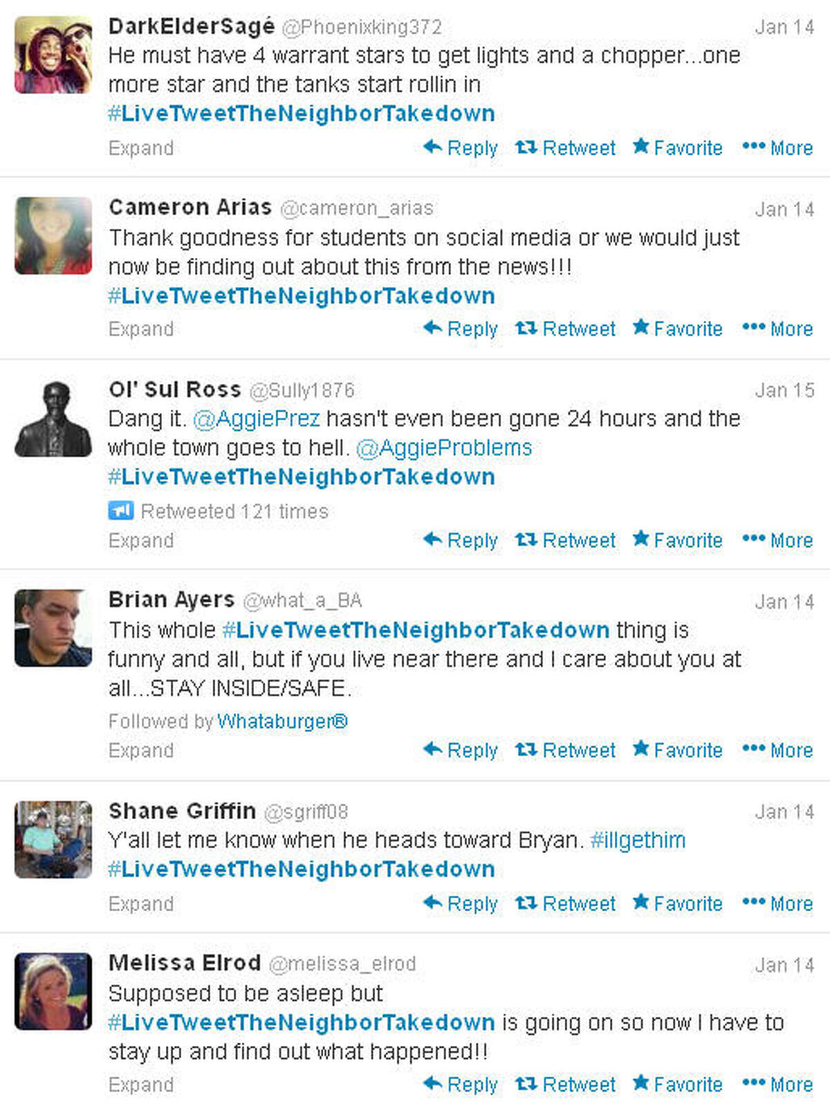 College student live-tweets police standoff