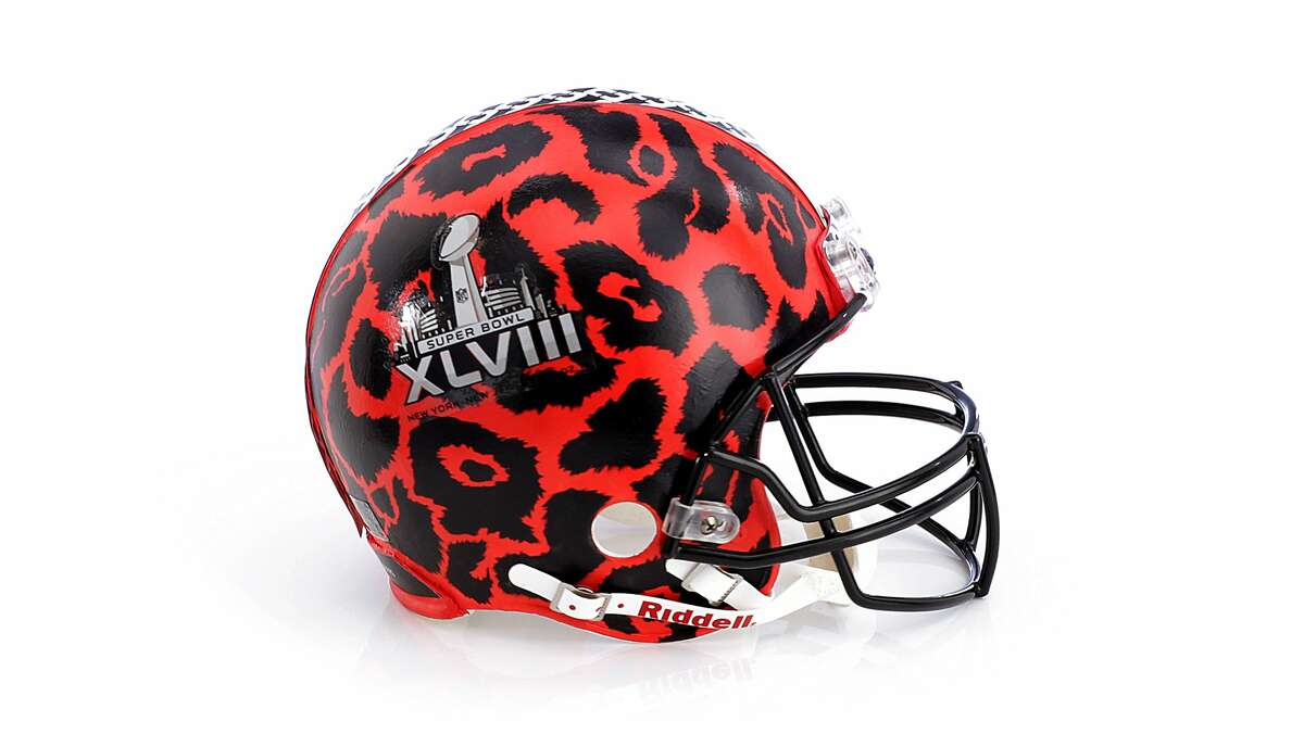 Super Bowl helmets make high fashion play