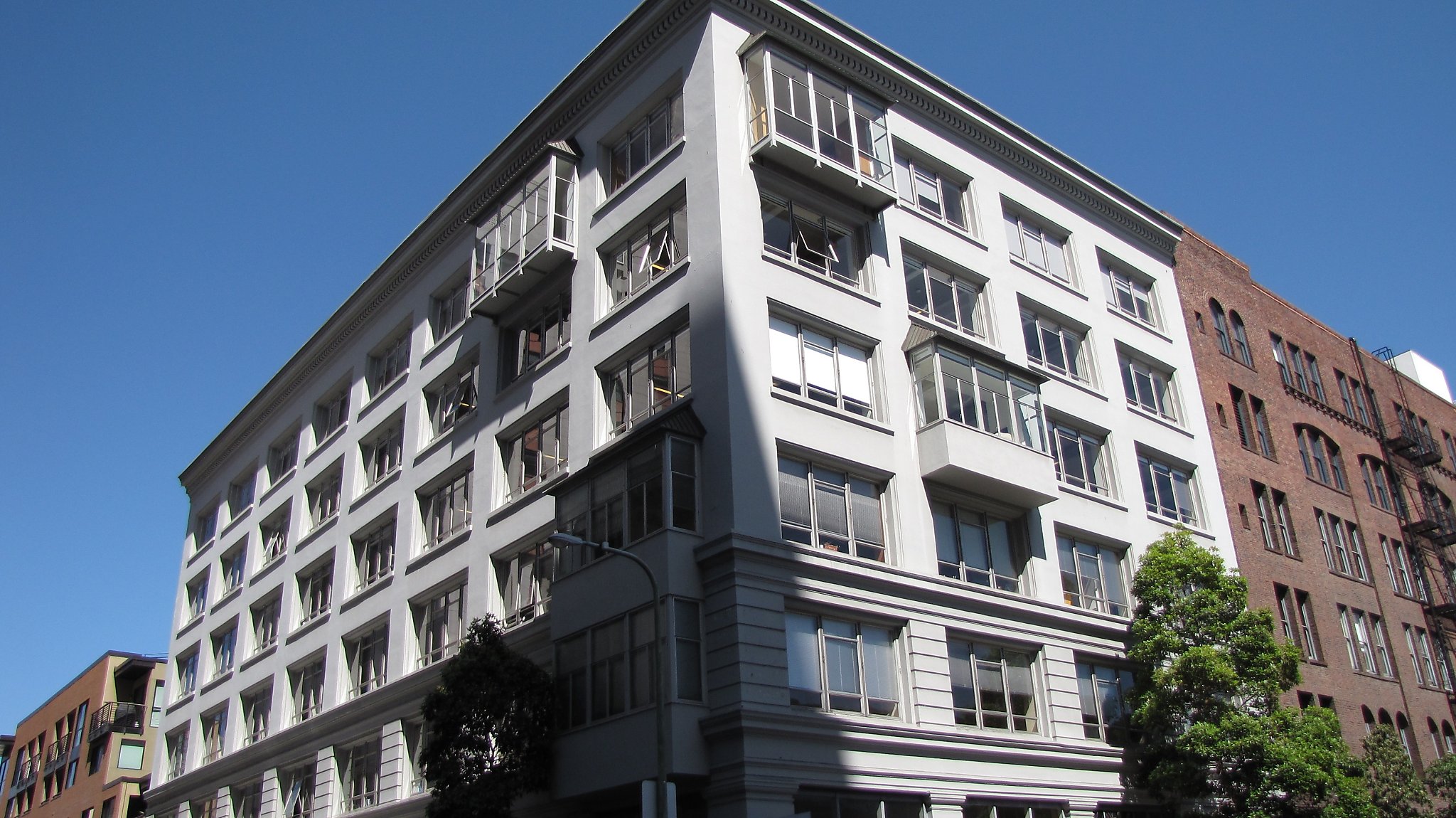 A 1907 building with a cryptic modern layer