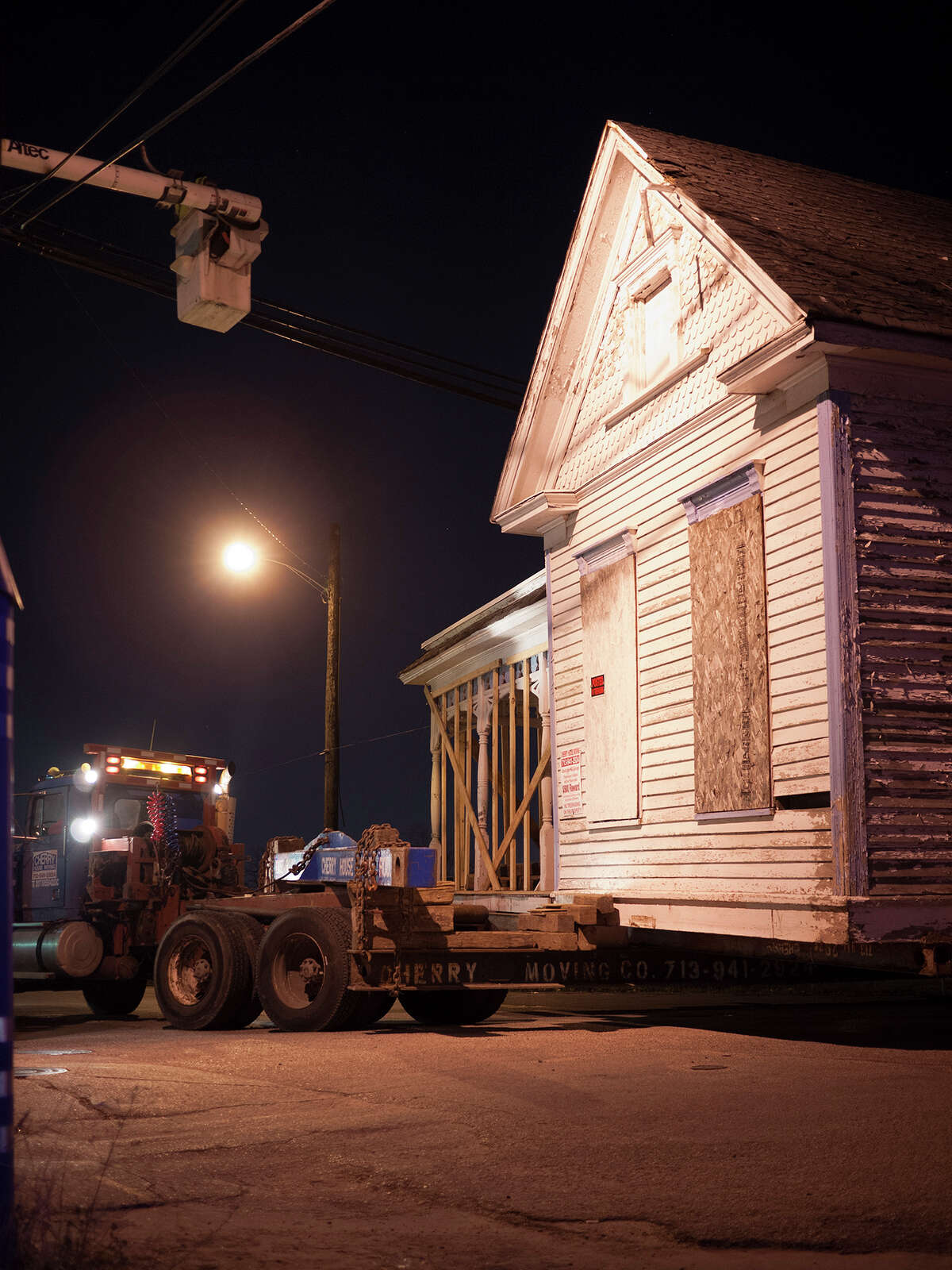 Six Houston homes from 1890s picked up and moved for renovation