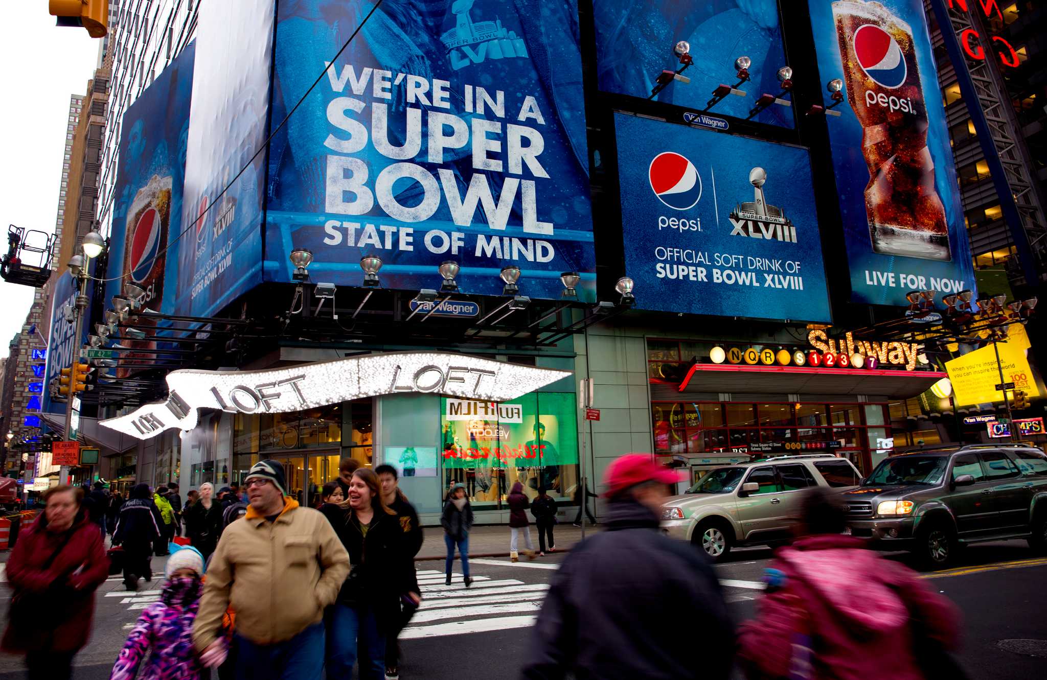 Calm before Super hype in New York City