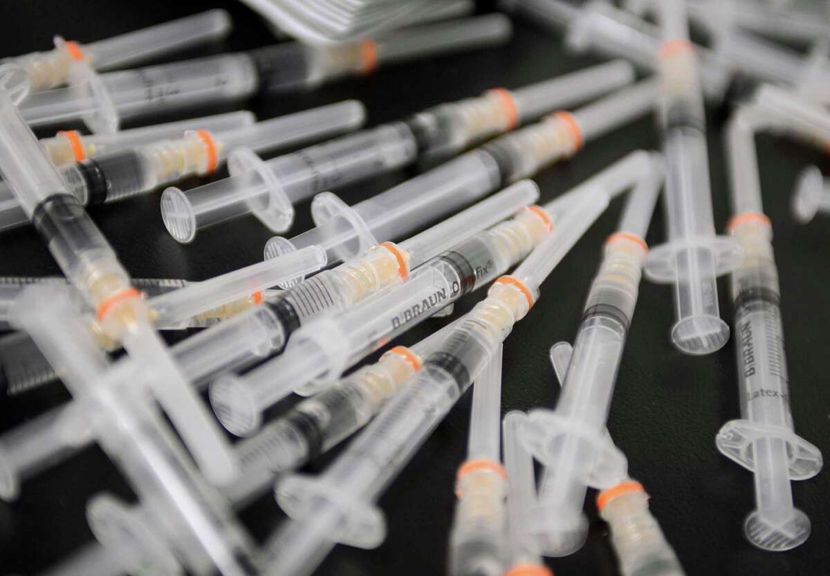 Lackland recruits line up for rabies shots