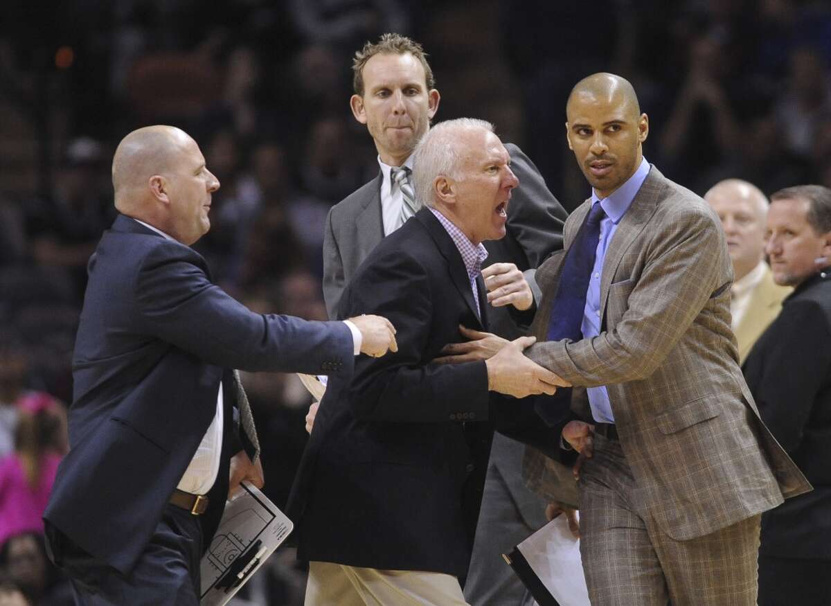 Spurs coach Gregg Popovich over the years