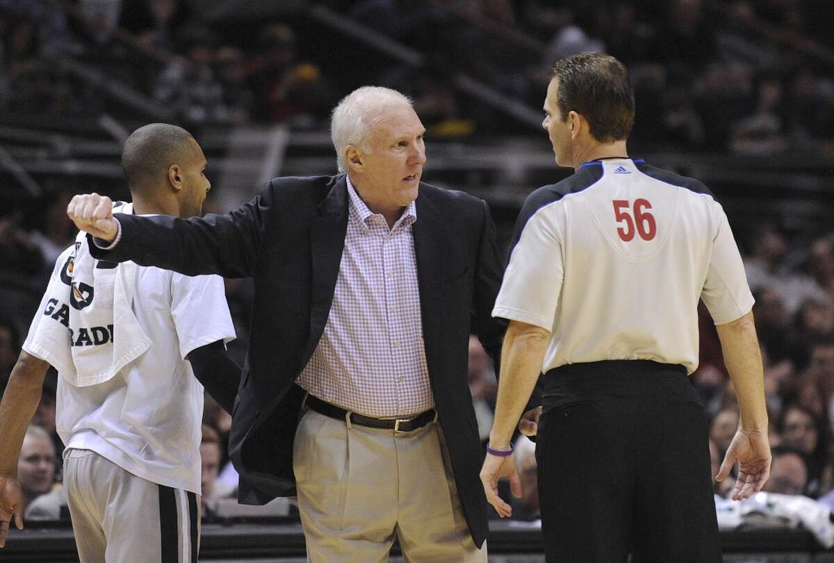 Spurs coach Gregg Popovich over the years