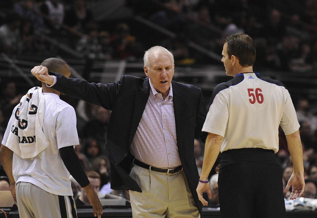 Spurs coach Gregg Popovich over the years
