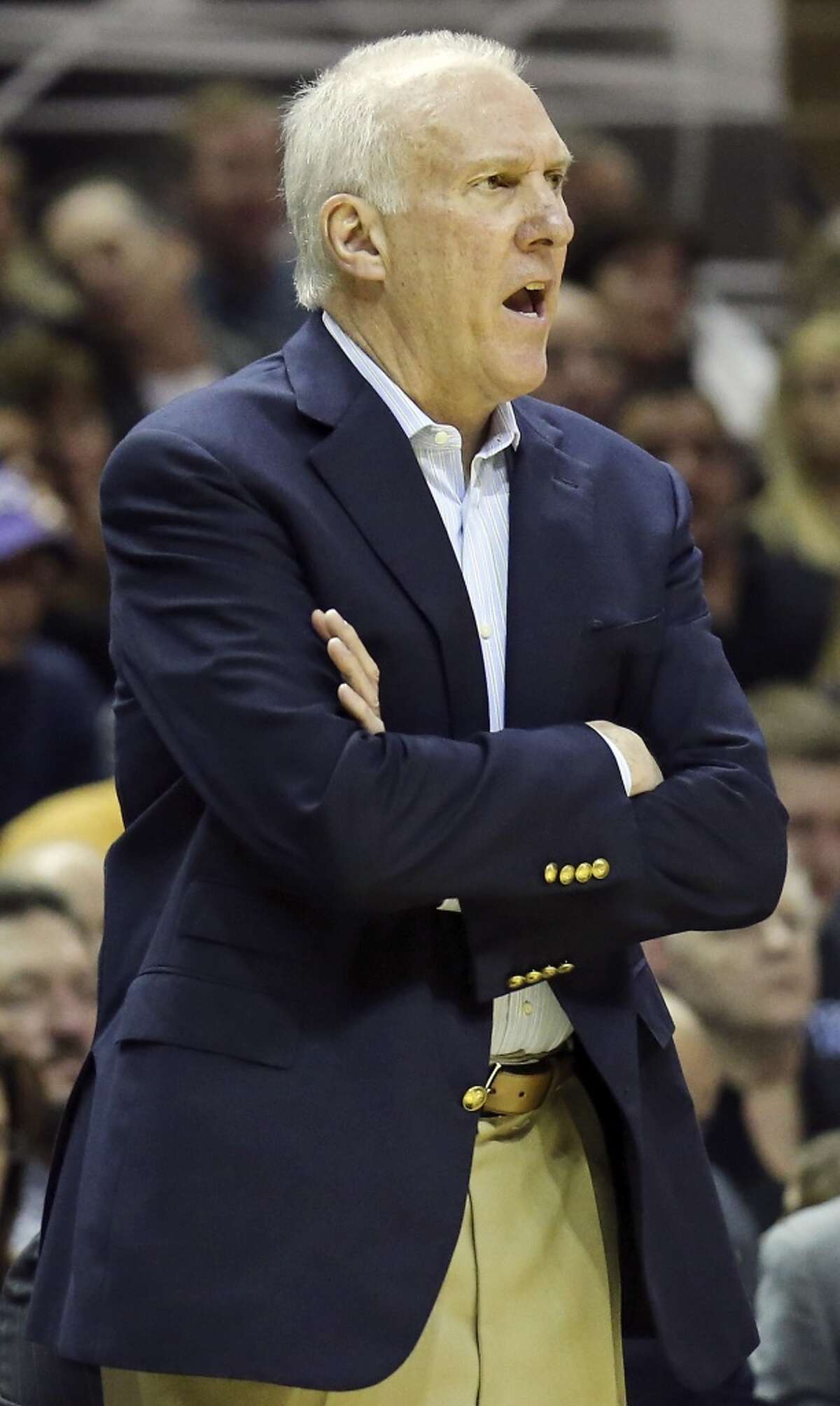 Spurs coach Gregg Popovich over the years