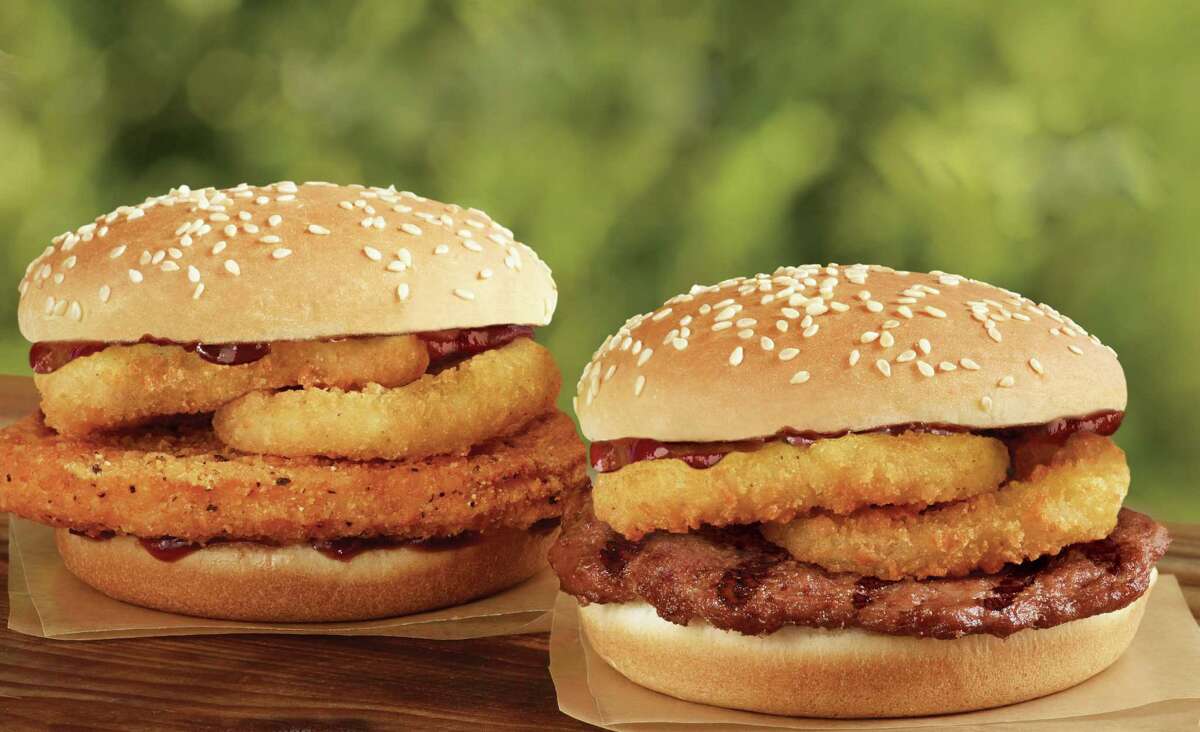 Hoffman samples BK Rodeo Burger at the drive-through