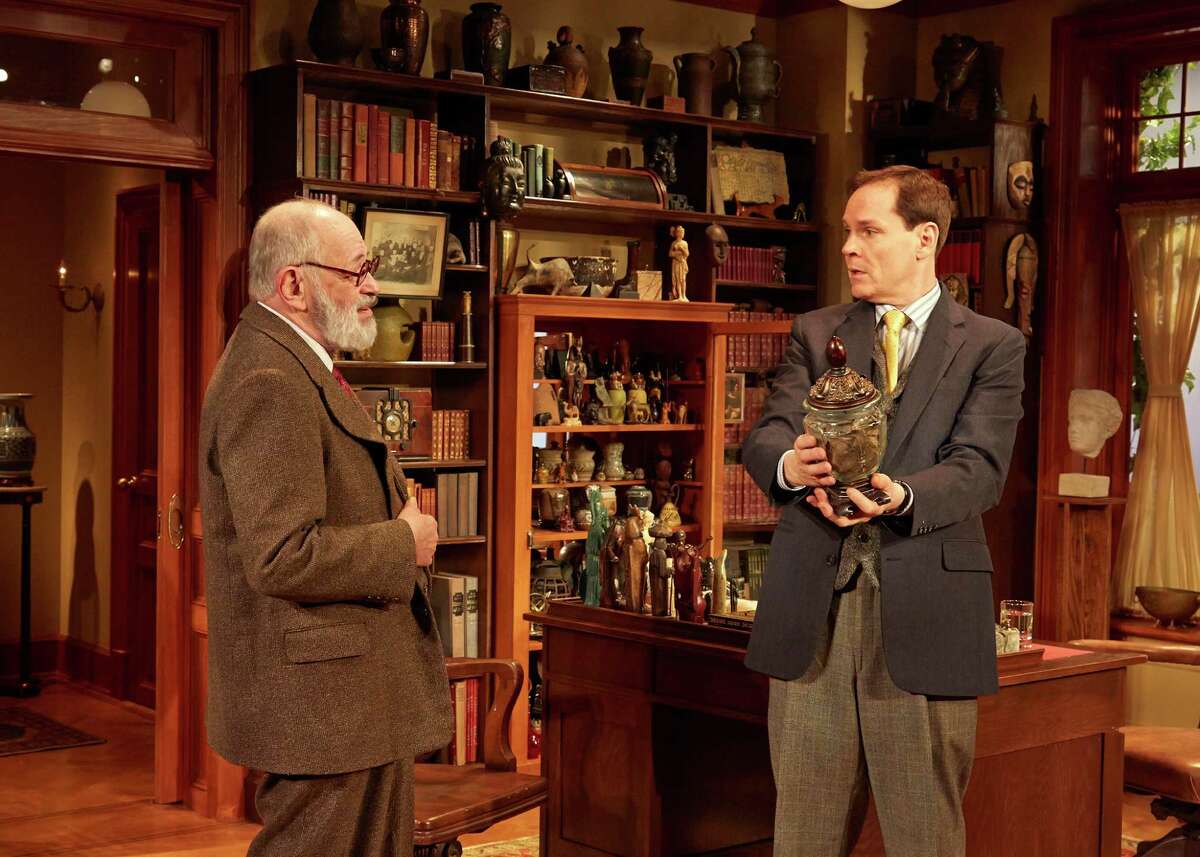 Fictional meeting subject of 'Freud's Last Session'