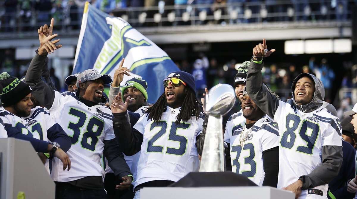 Seahawks' Super Bowl celebration is loud and proud