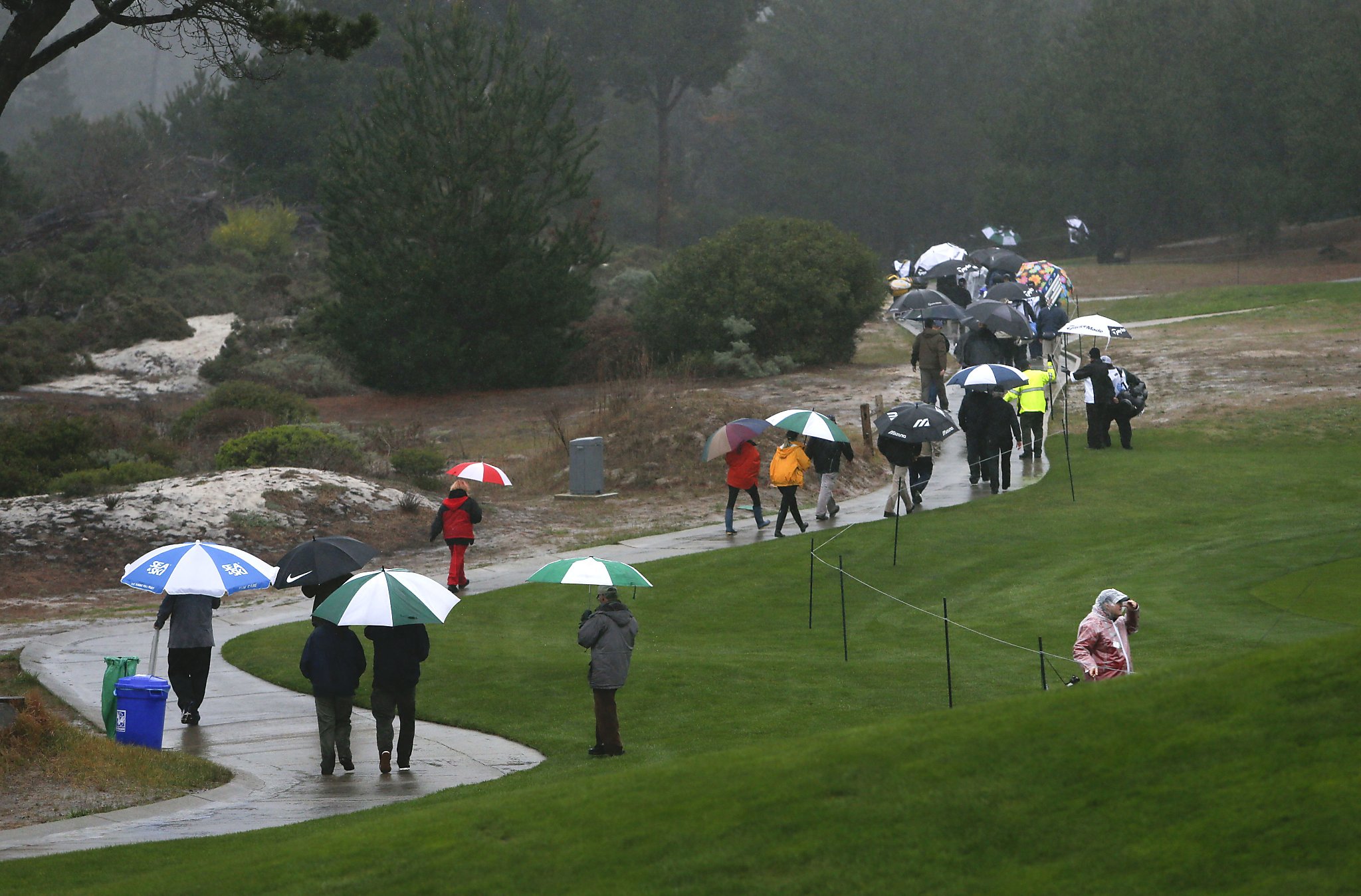 After rain falls, scores follow suit at Pebble Beach
