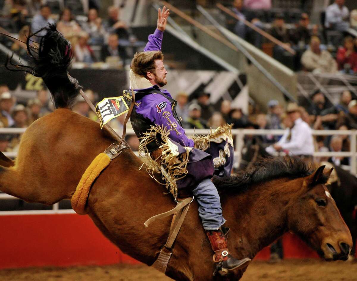 When he's not busting a bronc, he's raising soldiers' morale