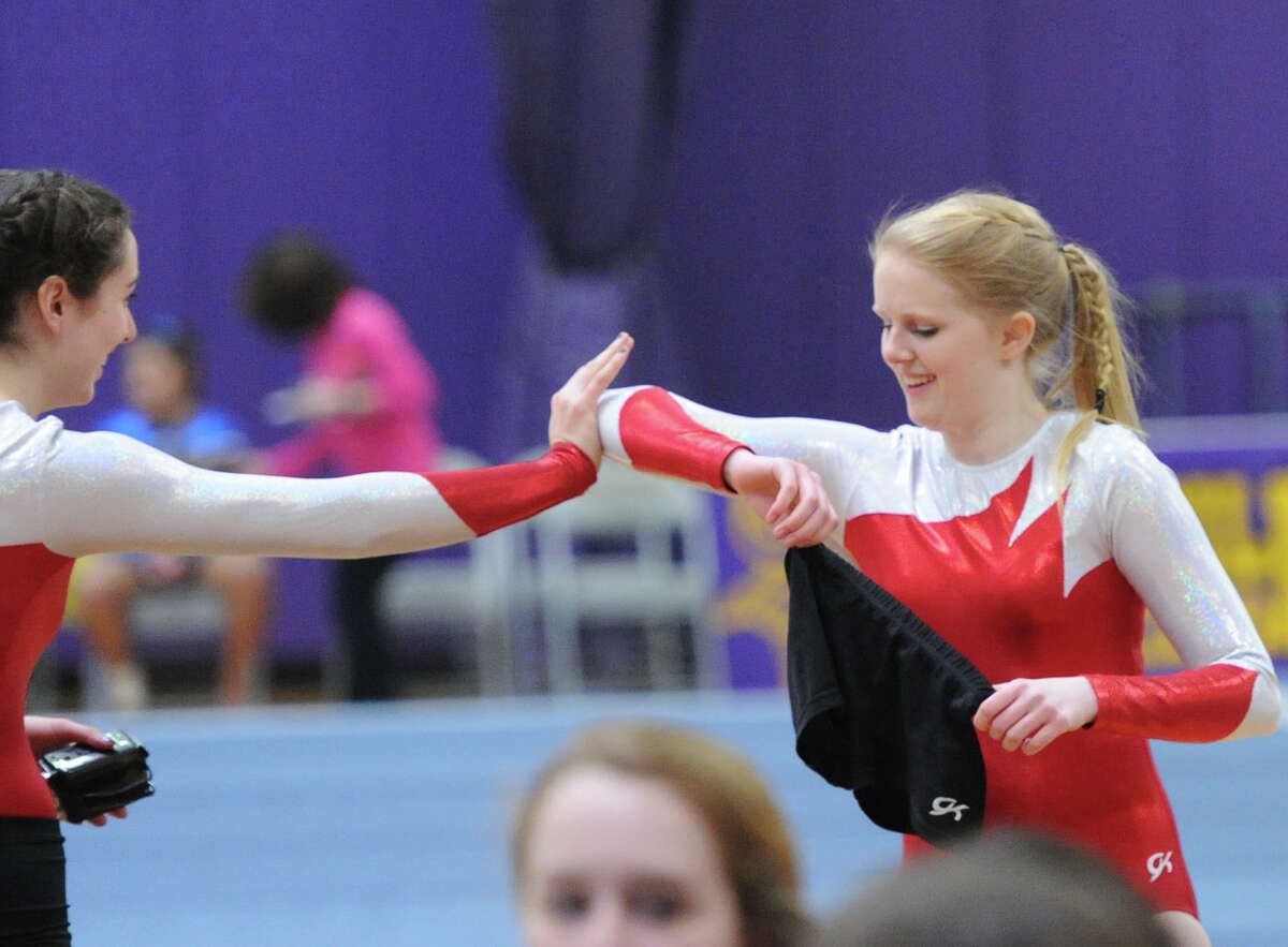 Trumbull wins FCIAC girls gymnastics title